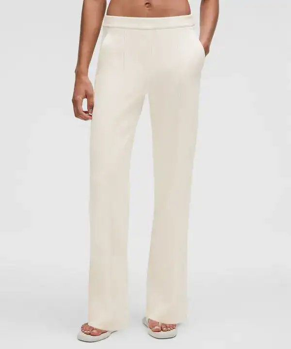 Lululemon Softstreme Pintuck Mid-Rise Pant - Light Ivory